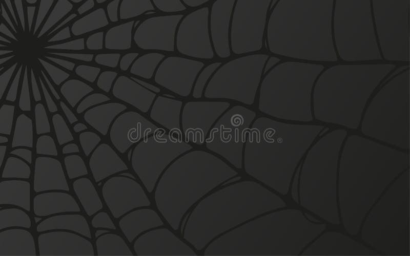 Black Background with Cobweb Pattern Stock Vector - Illustration of ...