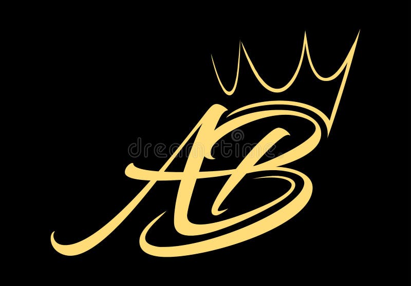 Crown Monogram Logo Initial AF Stock Illustration - Illustration of ...