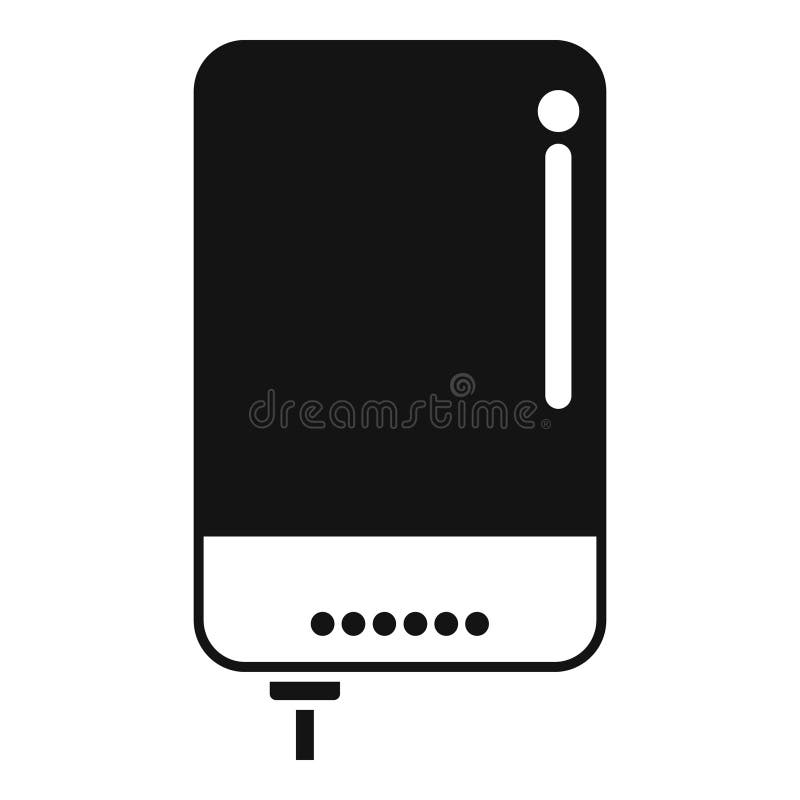 External Hard Drive Icon Isolated on White Stock Vector - Illustration ...