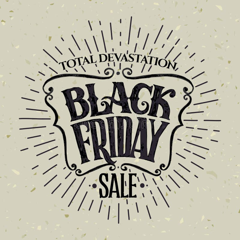 Vector Illustration Black Friday and Light Rays Stock Vector ...