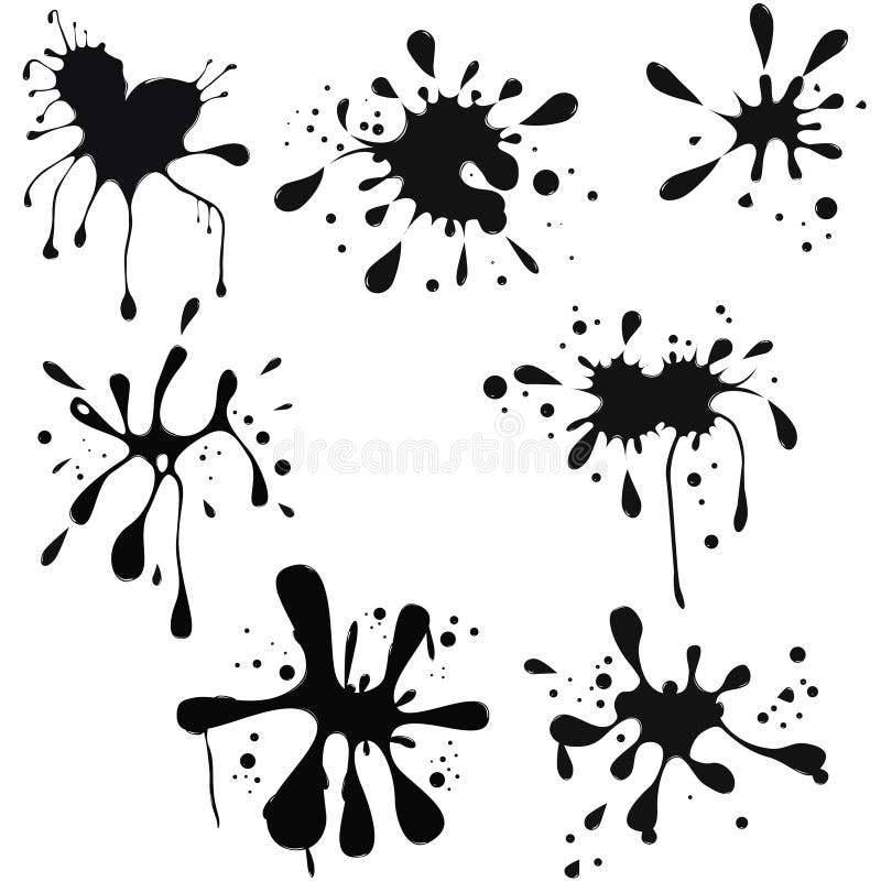 Ink blot cartoon stock illustration. Illustration of painting - 7814408