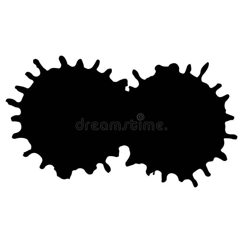 Black Ink Spots Set, Texture of Paint Spots Stock Vector - Illustration ...