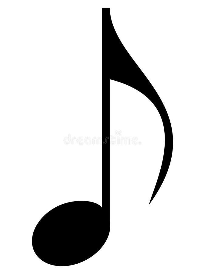 Black Music Symbol of Eight Note Stock Vector - Illustration of control ...