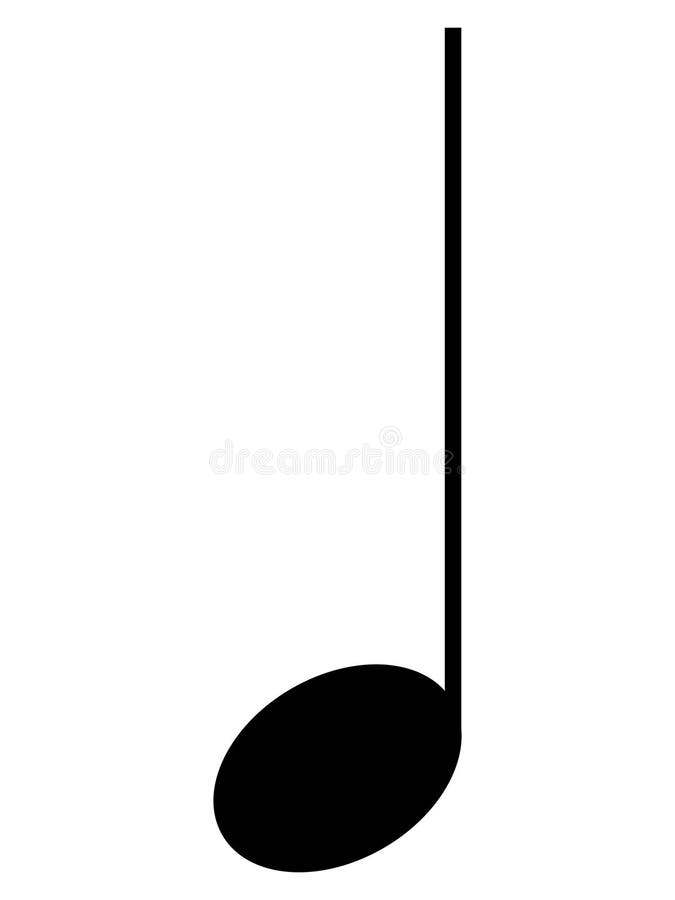 Quarter Note Icon. Thin Linear Quarter Note Outline Icon Isolated On ...