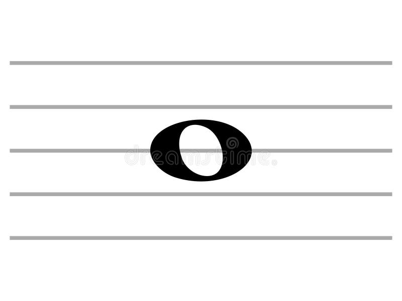 Black Music Symbol of Whole Note on Ledger Lines Stock Vector ...