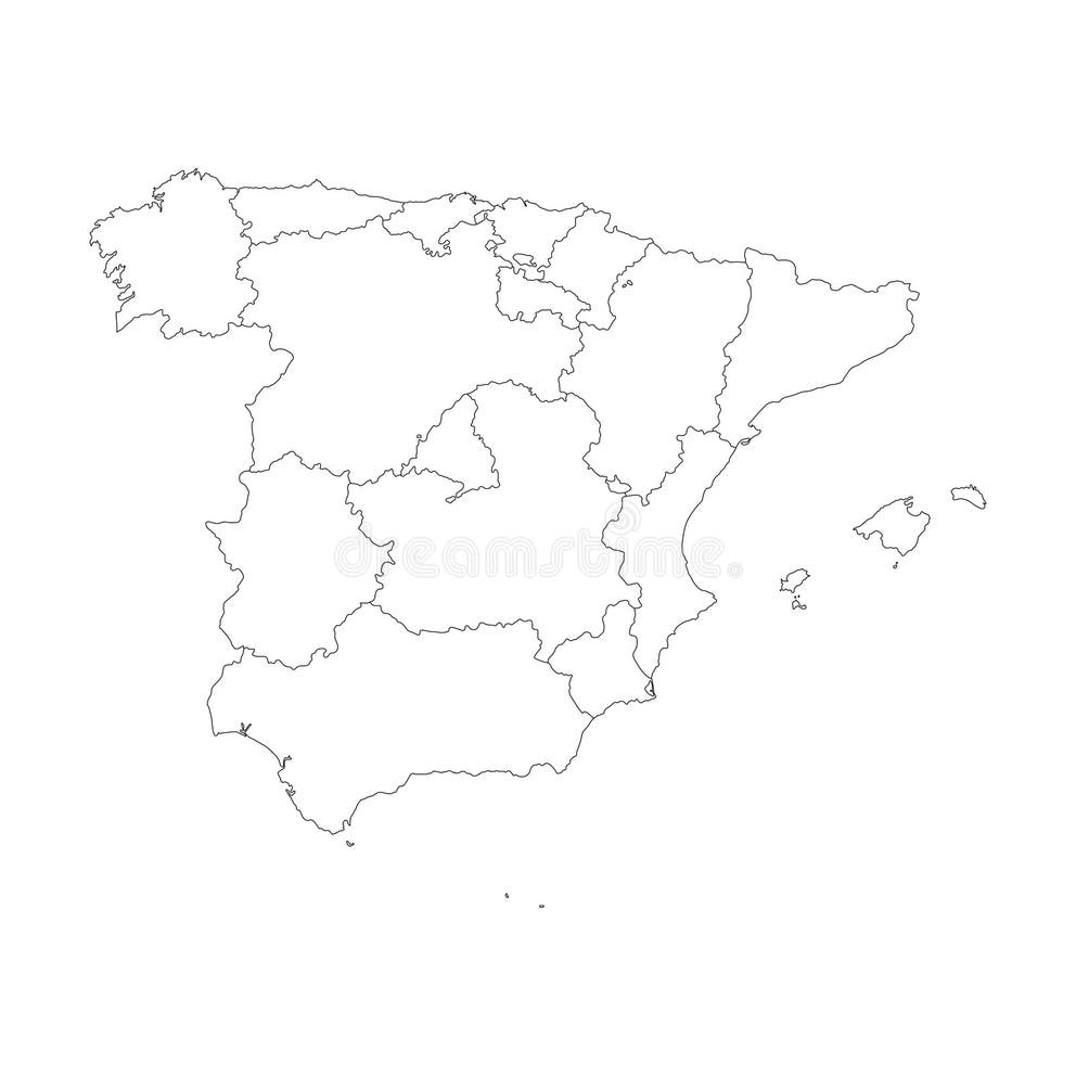 Spain Outline Map Stock Illustrations – 6,262 Spain Outline Map Stock ...