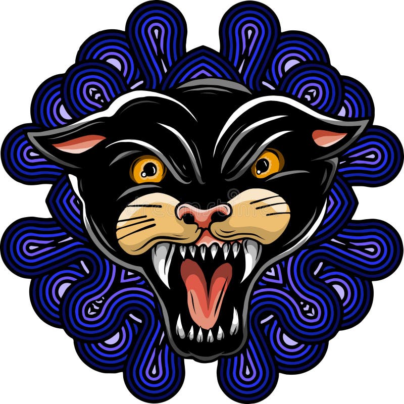 Black Panther with America Flag Stock Vector - Illustration of icon ...