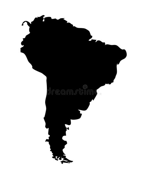 Vector Illustration of Black Silhouette of America, America Mal Stock ...