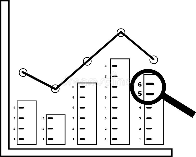 Vector Illustration Black and White Symbol Data Analytics Concept Stock ...