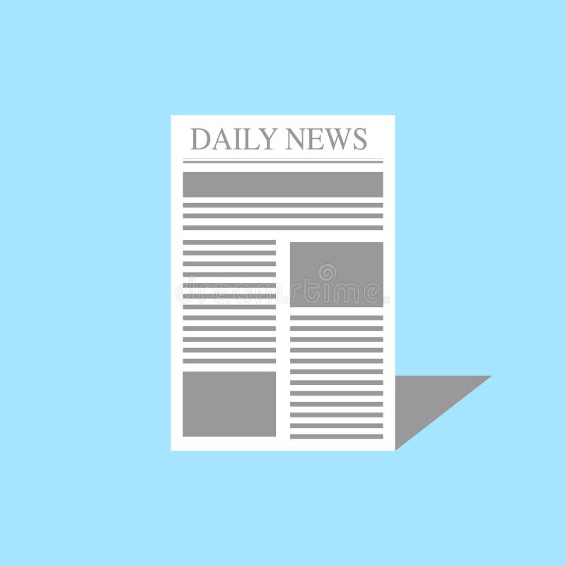 Vector Illustration of Black and White Newspaper Stock Vector ...