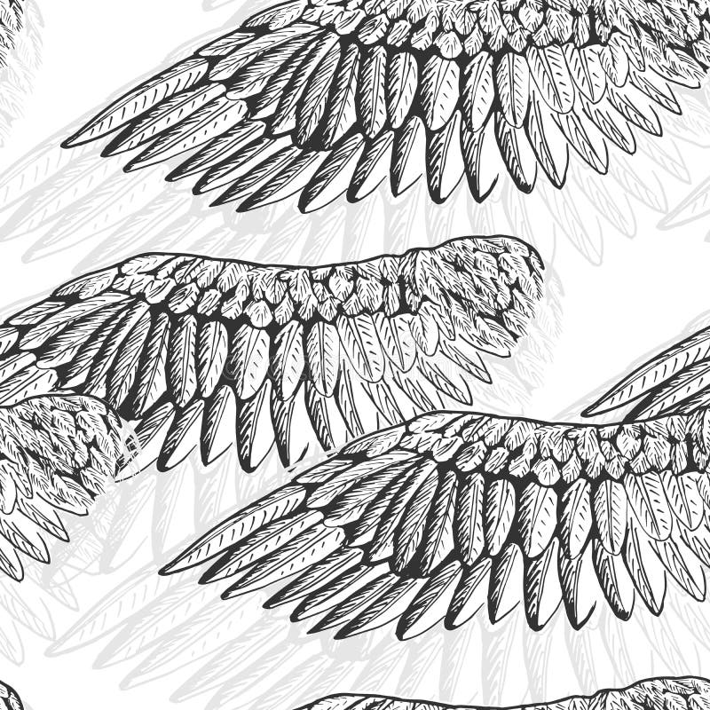 Wings pattern stock vector. Illustration of wallpaper - 9333567