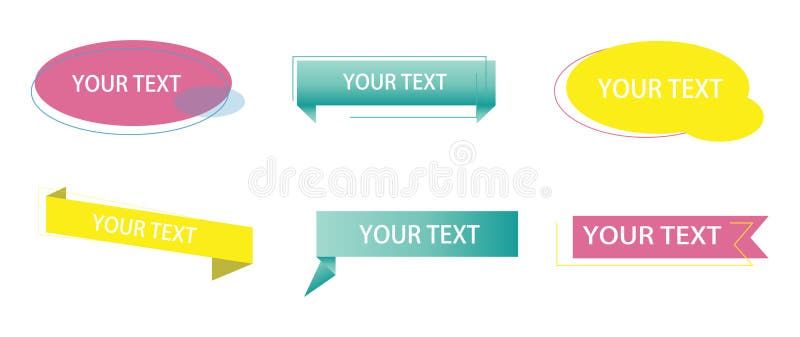Vector Illustration of a Blank Banner for Your Text Stock Vector ...
