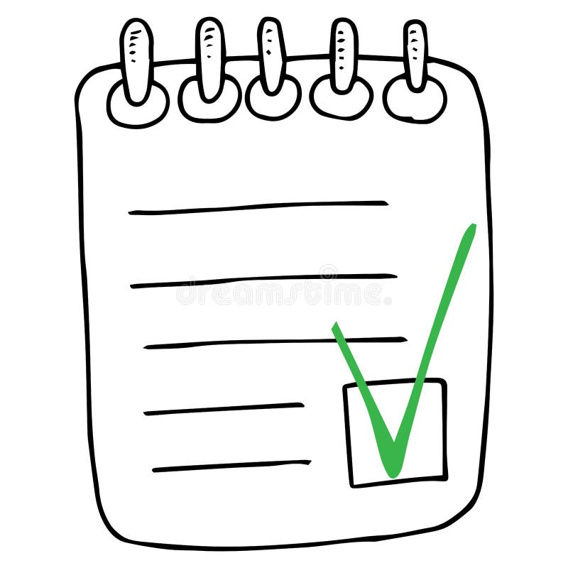 Blank with a Check Mark, a Document, a Sheet of Paper with Text Stock ...