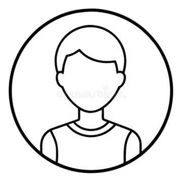 Vector Illustration of a Blank User Profile Avatar in a Simple Black ...