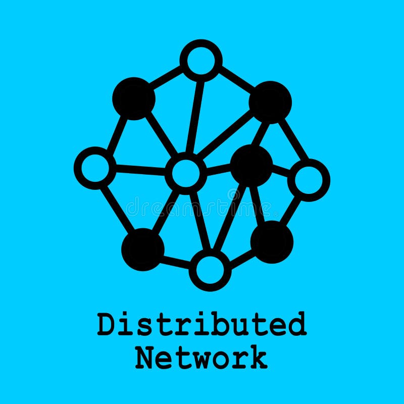 Distributed Network Flat Icon. Stock Vector - Illustration of mobile ...