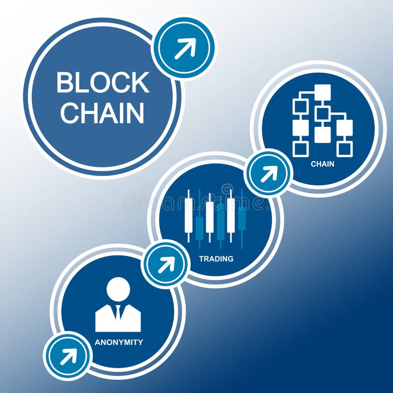 Vector Illustration of Blockchain Concept. Stock Vector - Illustration ...