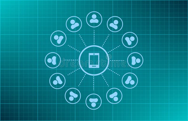 Vector Illustration Blue Background Stock Vector - Illustration of head ...