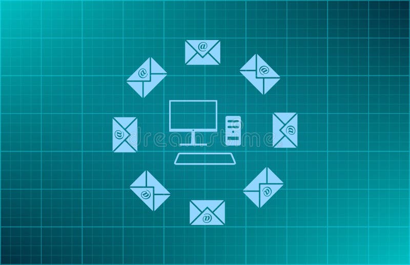 Vector Illustration Blue Background Stock Vector - Illustration of ...