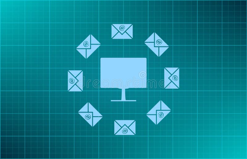 Vector Illustration Blue Background Stock Vector - Illustration of ...