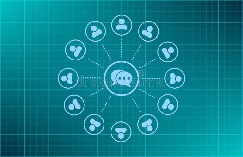 Vector Illustration Blue Background Stock Vector - Illustration of ...