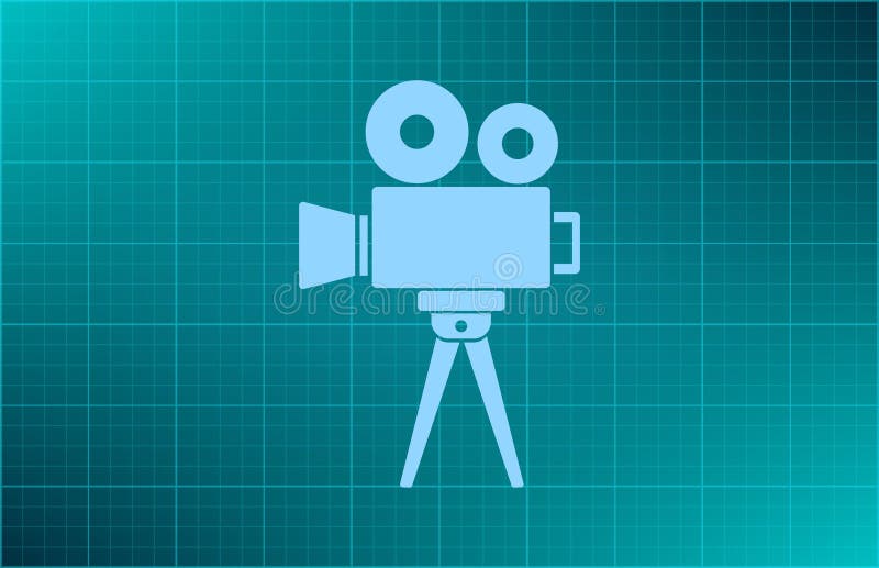Vector Illustration Blue Background Stock Vector - Illustration of film ...