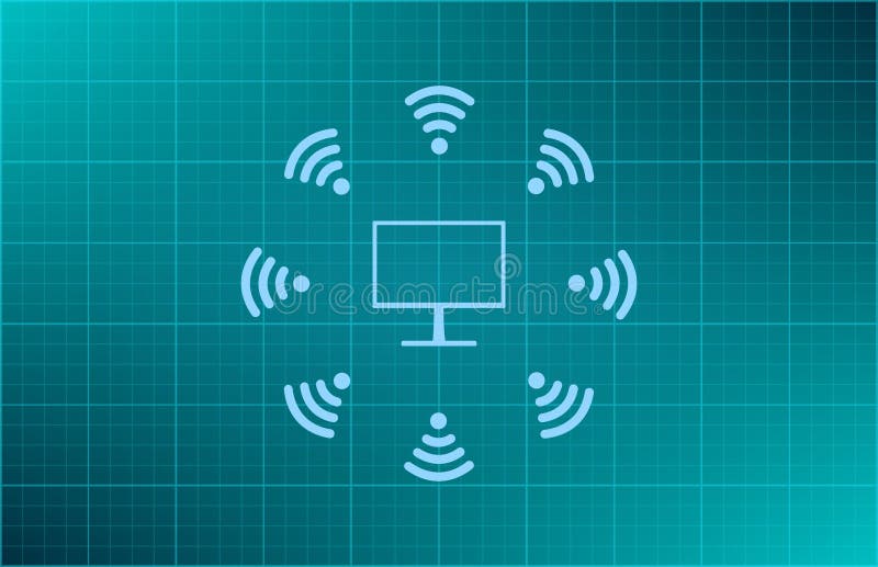 Vector Illustration Blue Background Stock Vector - Illustration of ...