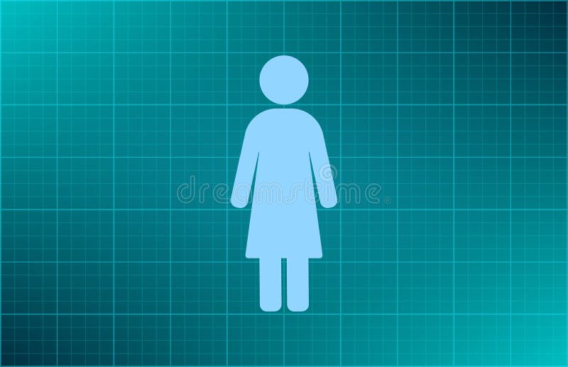 Vector Illustration Blue Background Stock Vector - Illustration of lady ...