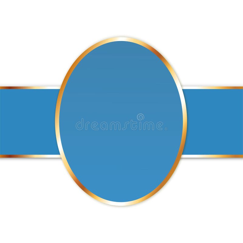 Vector Illustration of Blue Colored Award with Ribbon Banner Stock ...