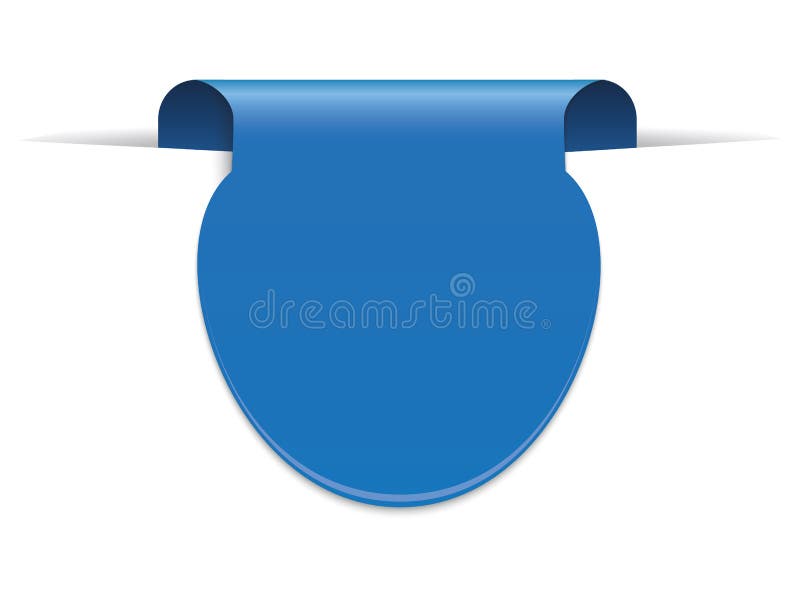 Vector Illustration of Blue Colored Label Banner Stock Vector ...