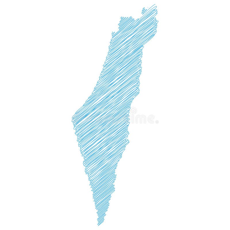 Israel Map Shape Outline Blue Stock Illustrations – 210 Israel Map ...