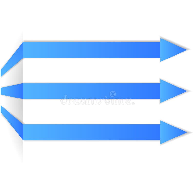 Vector Illustration of Blue Directional Arrows on Corner Stock Vector ...