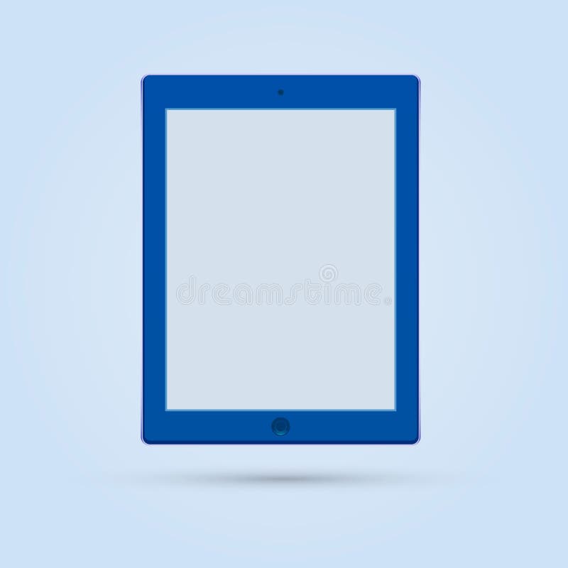 Blue ipad stock vector. Illustration of symbol, electronics - 100131247