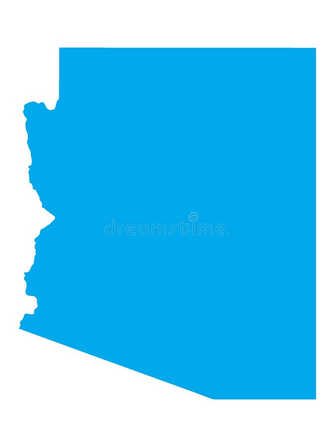 Blue Map of US State of Arizona Stock Vector - Illustration of green ...