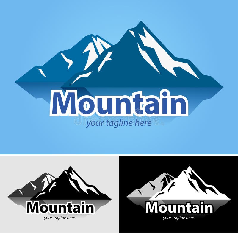 Blue mountain symbol. stock vector. Illustration of nature - 238870078