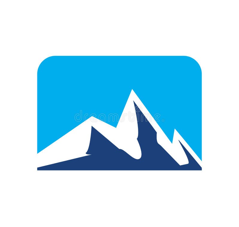 Blue Mountain Vector Sign stock vector. Illustration of logo - 205661512