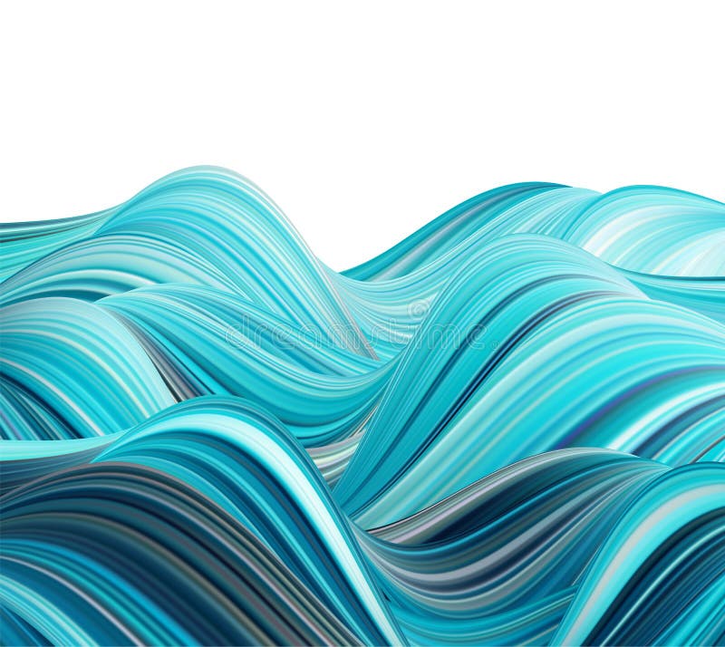 Vector Illustration: Blue Paint Flow. Abstract Wave Background. Stock ...