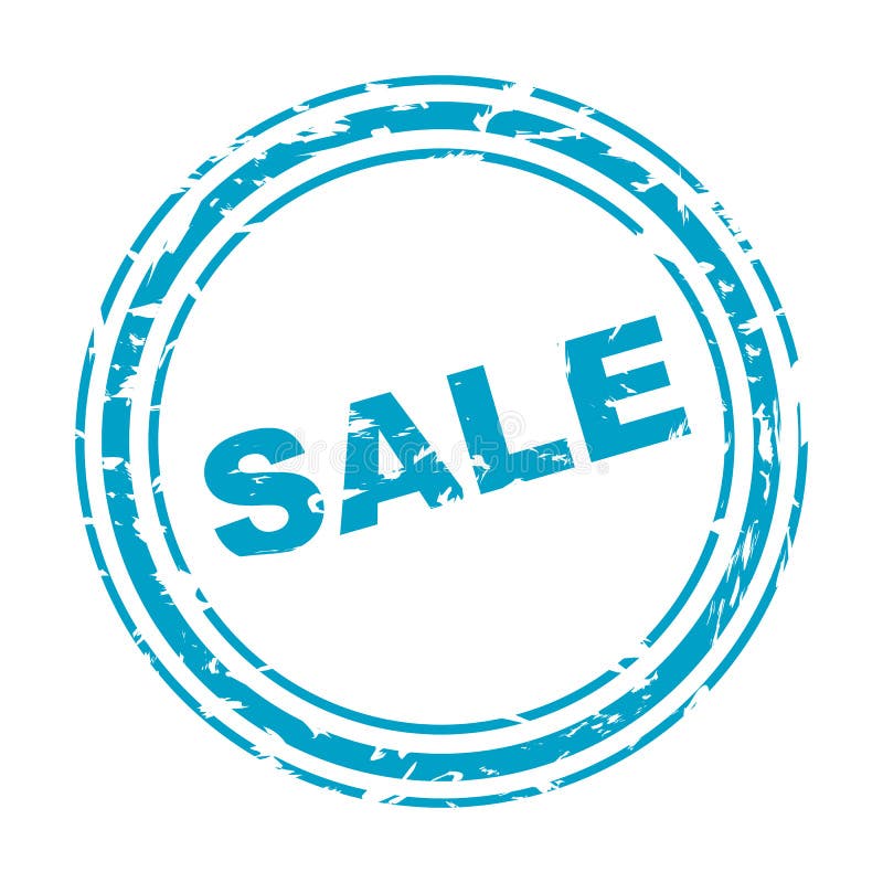 Blue vector stamp - SALE stock vector. Illustration of label - 167684182