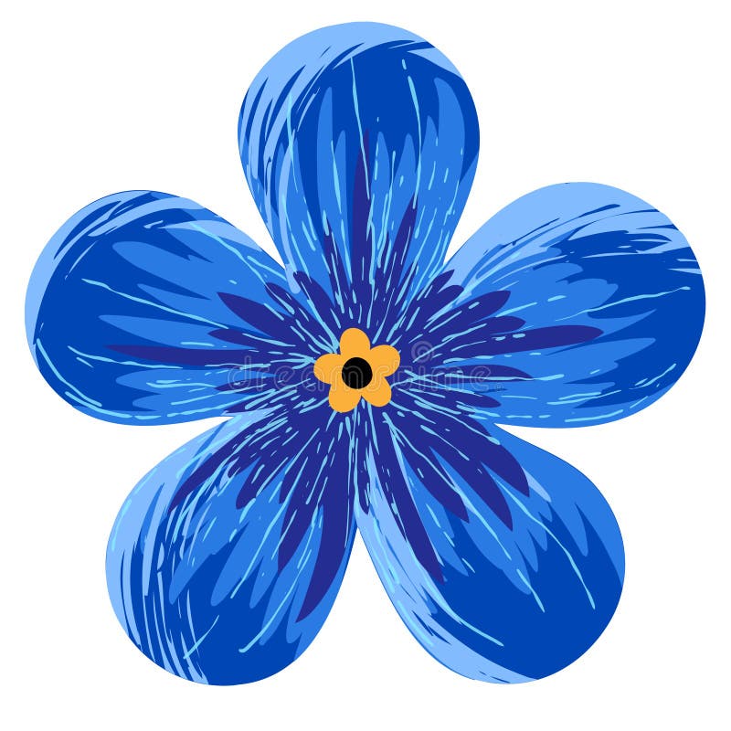 Forget Me Not Single Flower White Stock Illustrations – 51 Forget Me ...