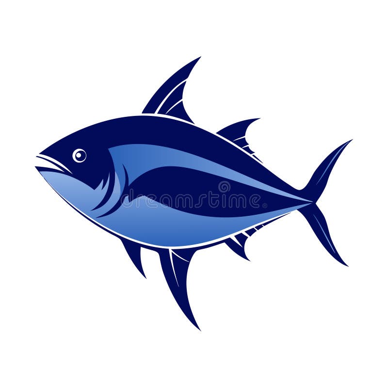 Bluefin Tuna Vector Illustration on a White Background. Stock ...