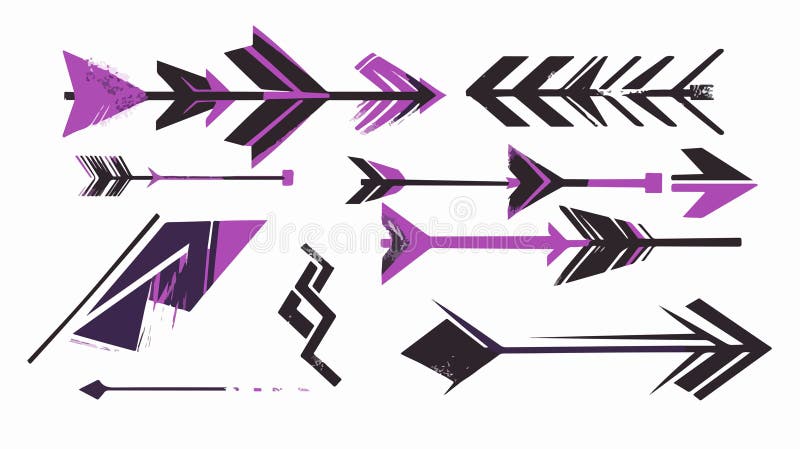 Dynamic Vector Illustration of Bold Curved Arrows for Creative Designs ...