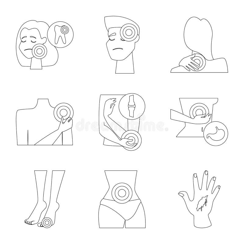 Vector Design of Bone and Inflammation Sign. Collection of Bone and ...