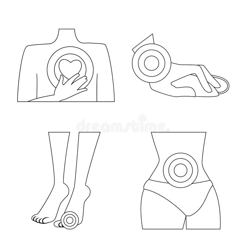 Vector Design of Bone and Inflammation Icon. Set of Bone and Wound ...