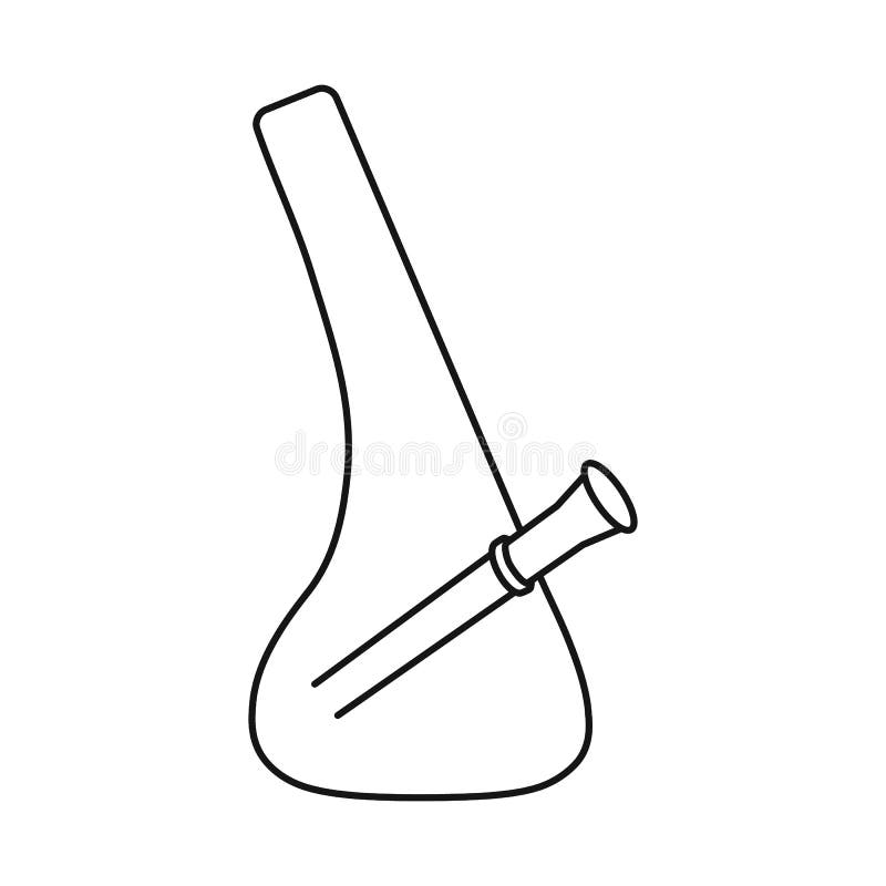 Vector Illustration of Bong and Marijuana Symbol. Web Element of Bong ...