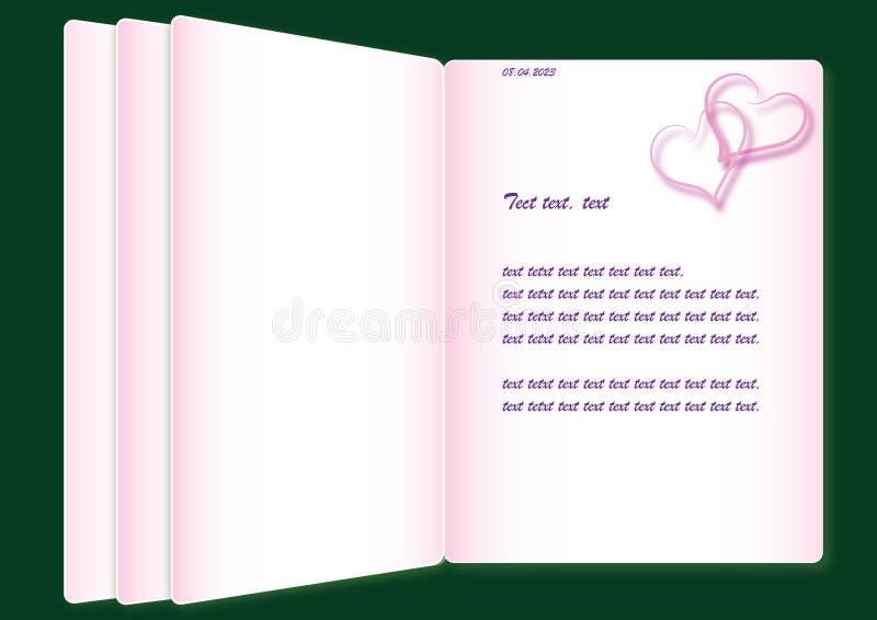 Vector Illustration of a Book with an Empty Diary. Stock Vector ...