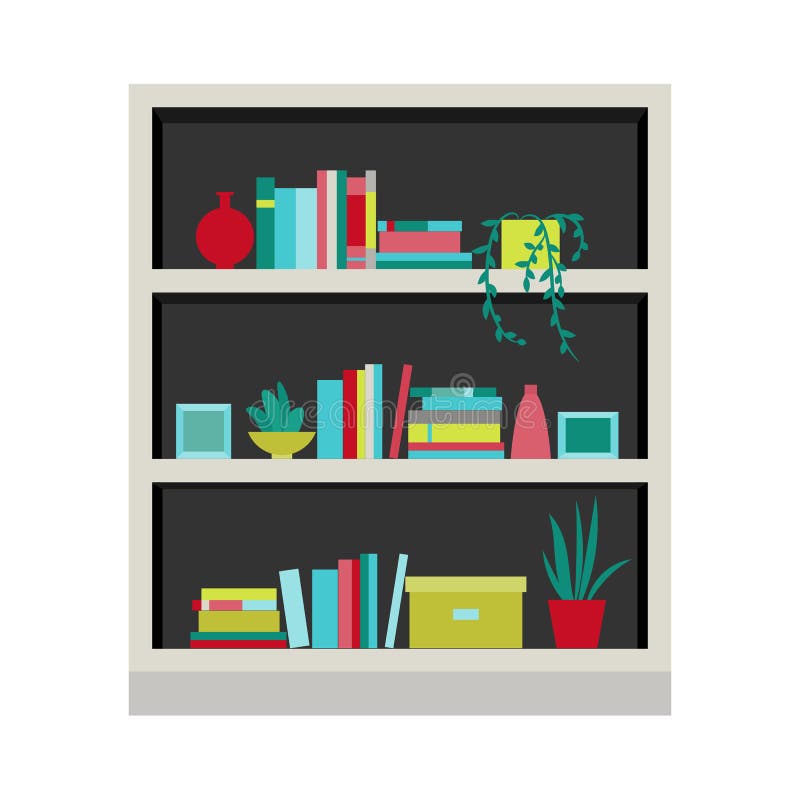 Modern Library Interior Bookcase Stock Illustrations – 3,351 Modern ...