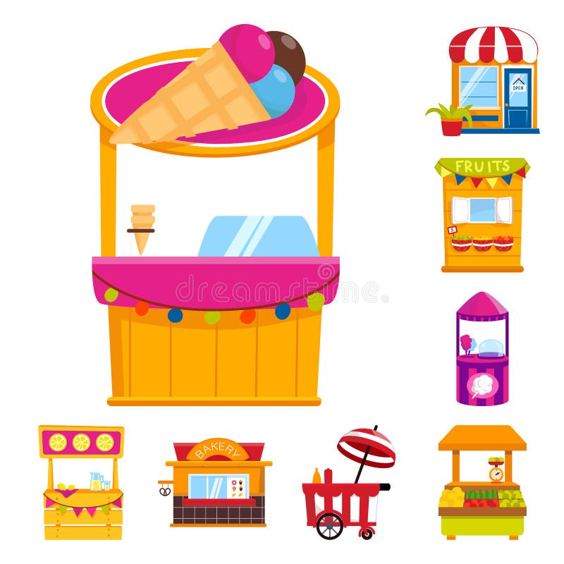 Vector Design of and Booth Symbol. Set of and Vending Stock Symbol for ...