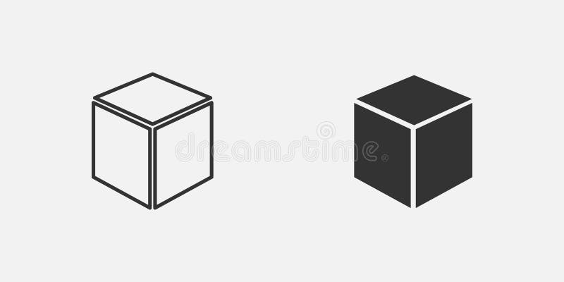 Vector Illustration of Box Icon Symbol Stock Vector - Illustration of ...