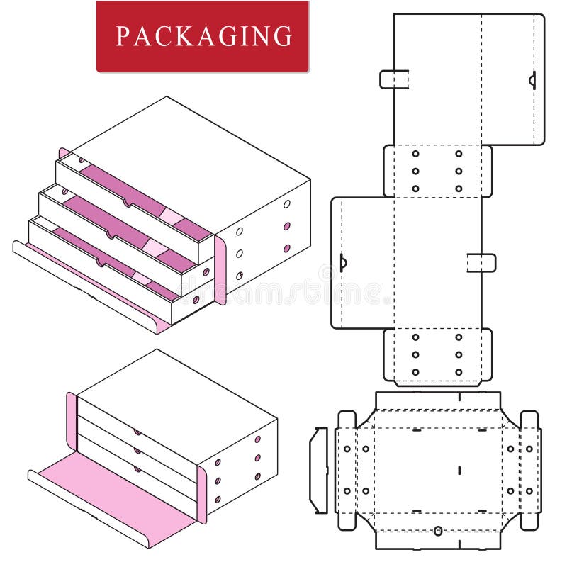 Vector Illustration of Box.Package Template Stock Vector - Illustration ...