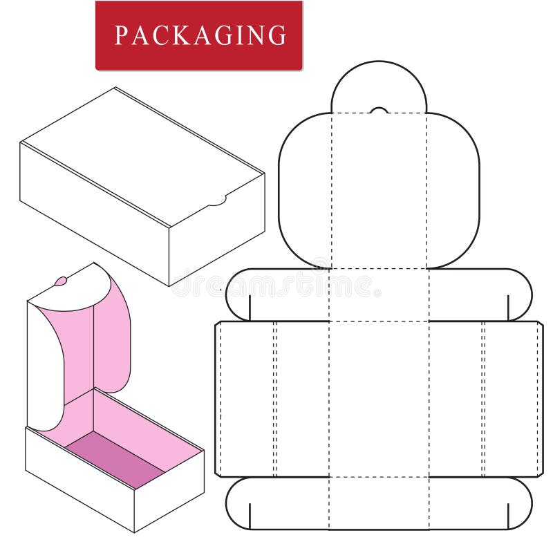 Vector Illustration of Box.Package Template Stock Vector - Illustration ...
