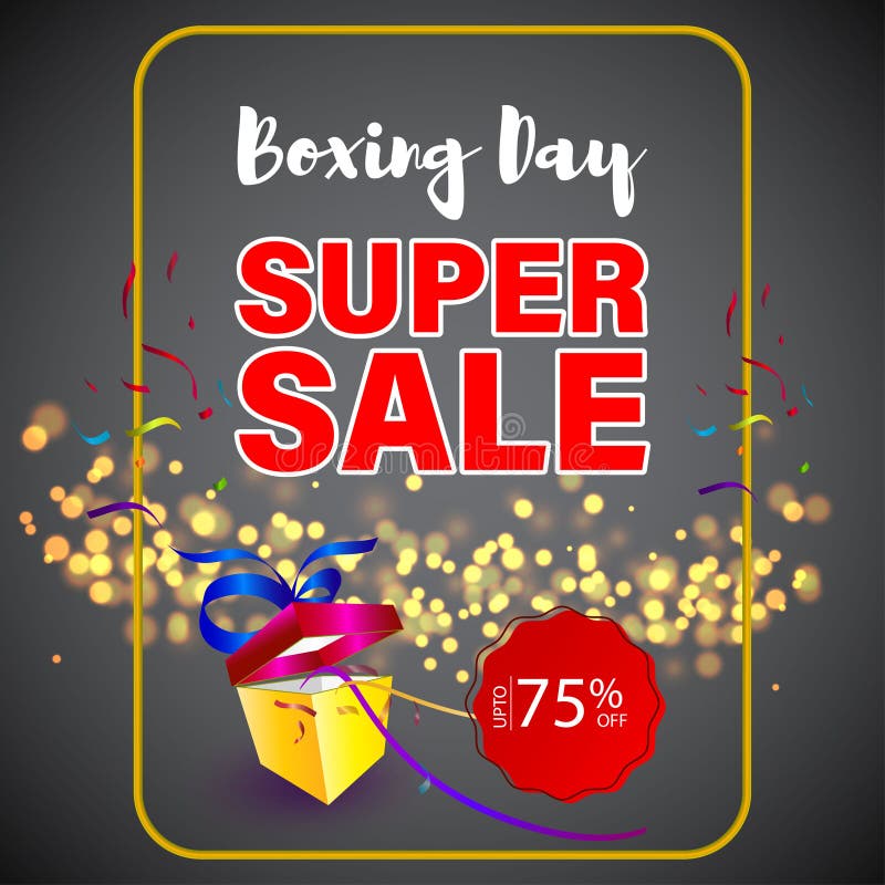 Vector Illustration for Boxing Day Offer Sale Banner Stock Vector ...